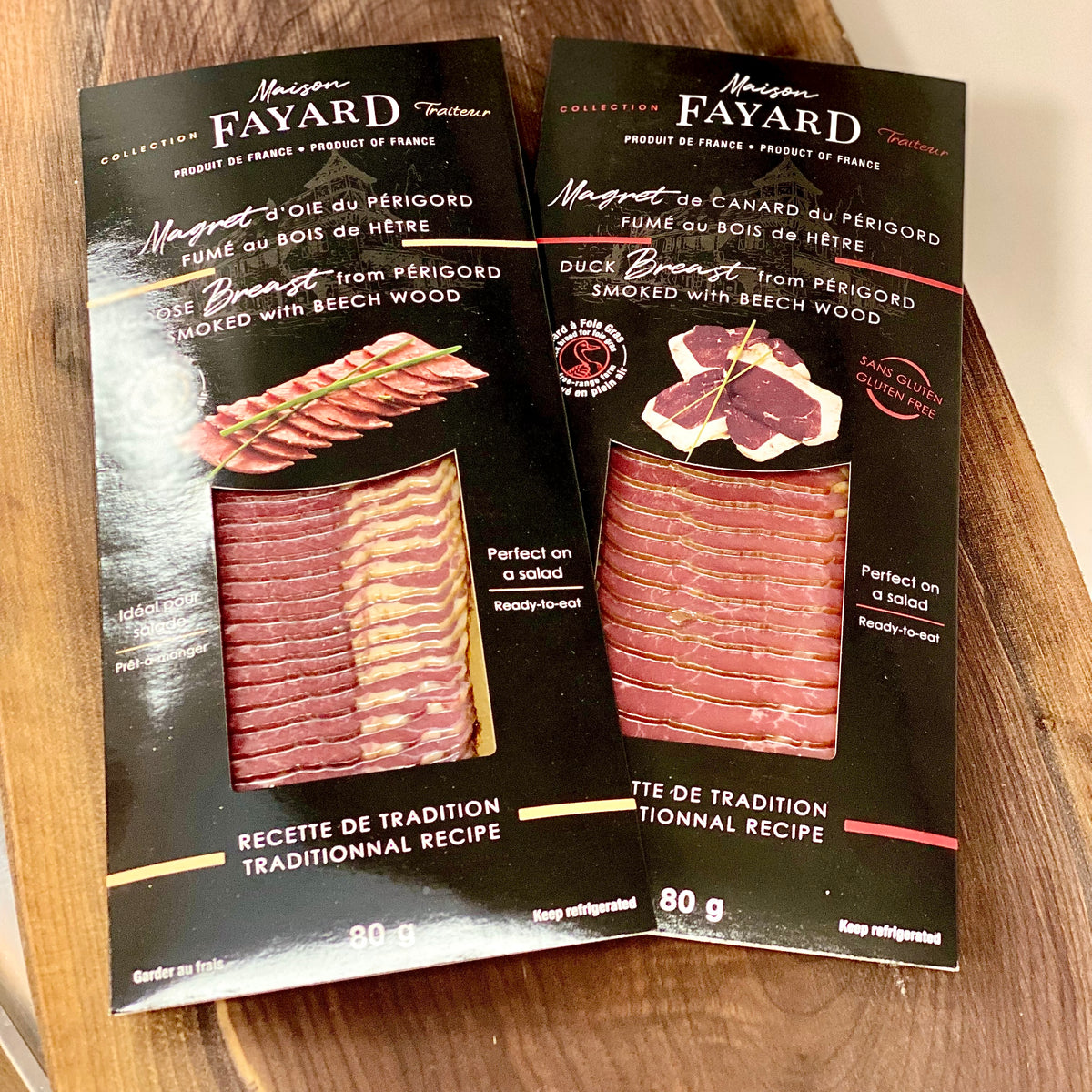Maison Fayard - Smoked Duck & Goose Breast from Périgord, sliced ...